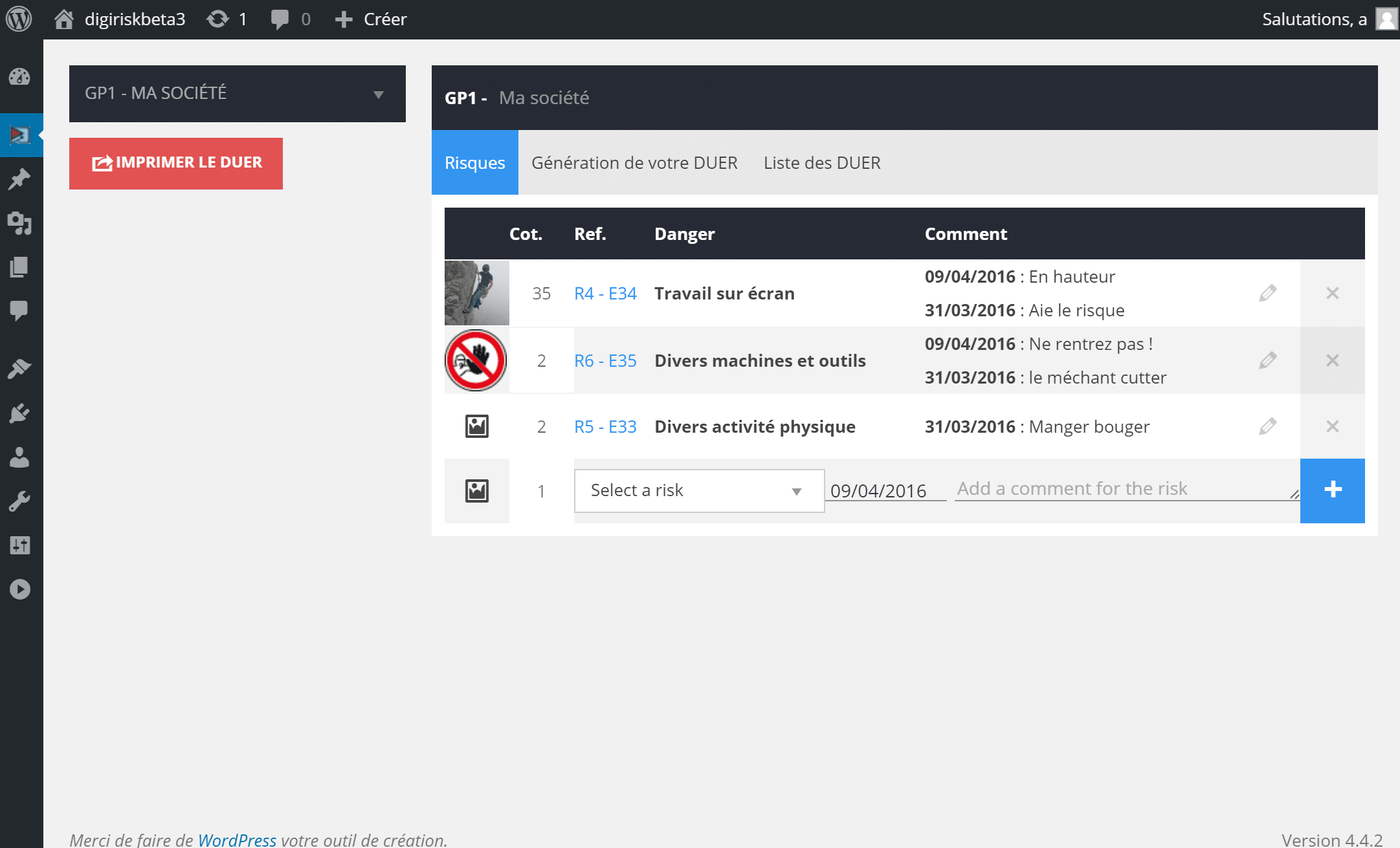 DigiRisk version 6.0.0.0 béta est disponible